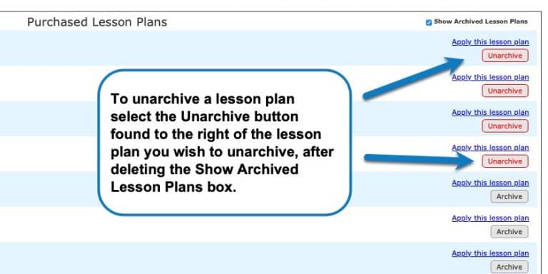 Archiving Lesson Plans - Homeschool Planet